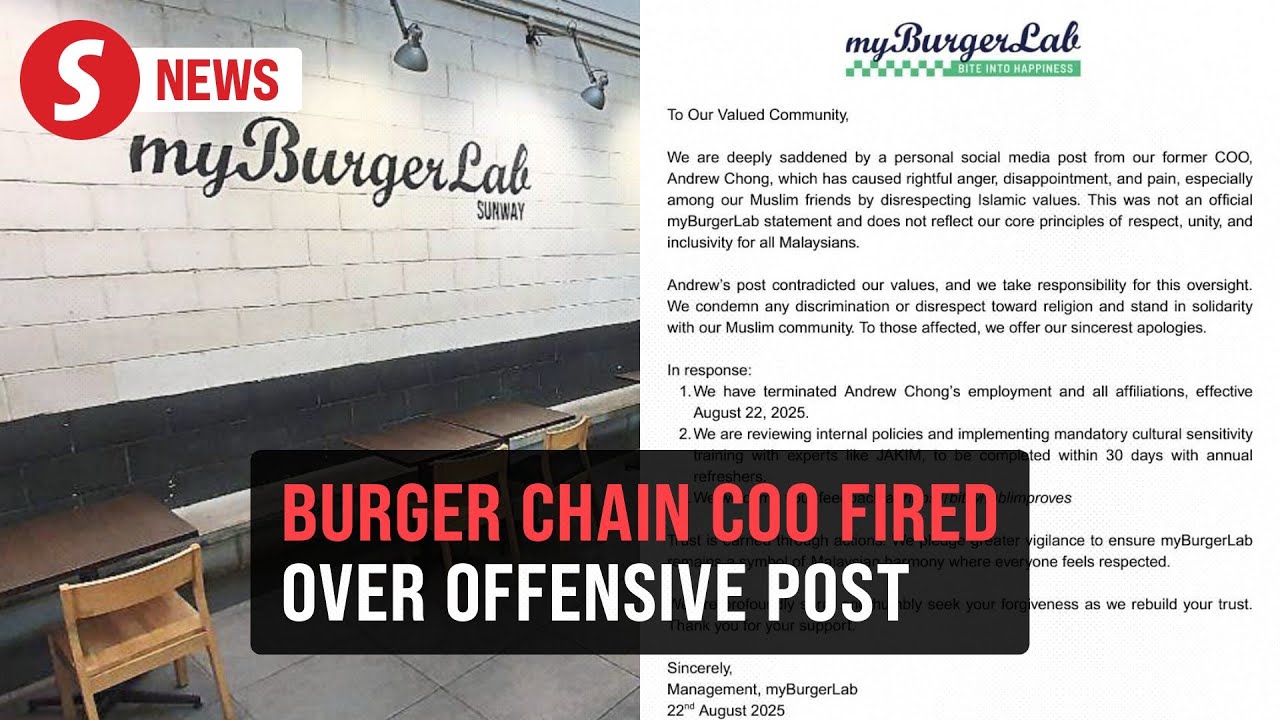 Burger chain fires COO over offensive post, apologises to Muslim ...