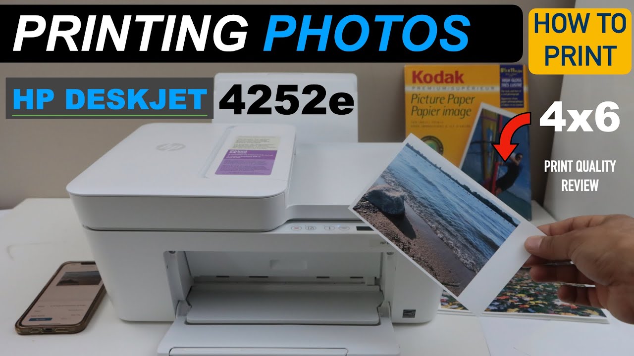 HP DeskJet 4252e Printing Photos, 4x6, 5x7, Letter Size, Print Quality ...
