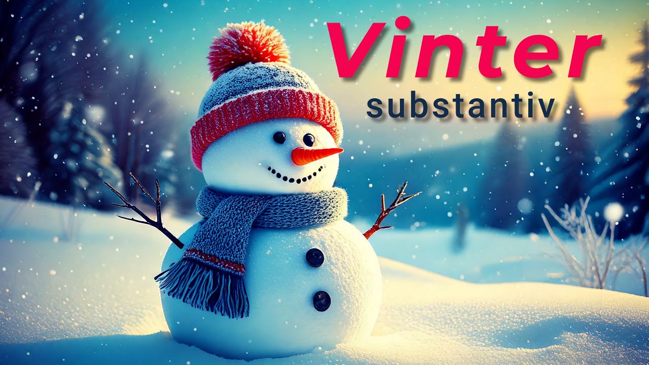 Vinter A2. Substantiv | Norsk | Norwegian | Lær Norsk | Learn Norwegian ...