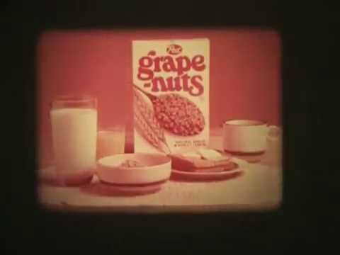 16mm film Vintage TV commercial POST GRAPE NUTS Cereal Classic Network ...