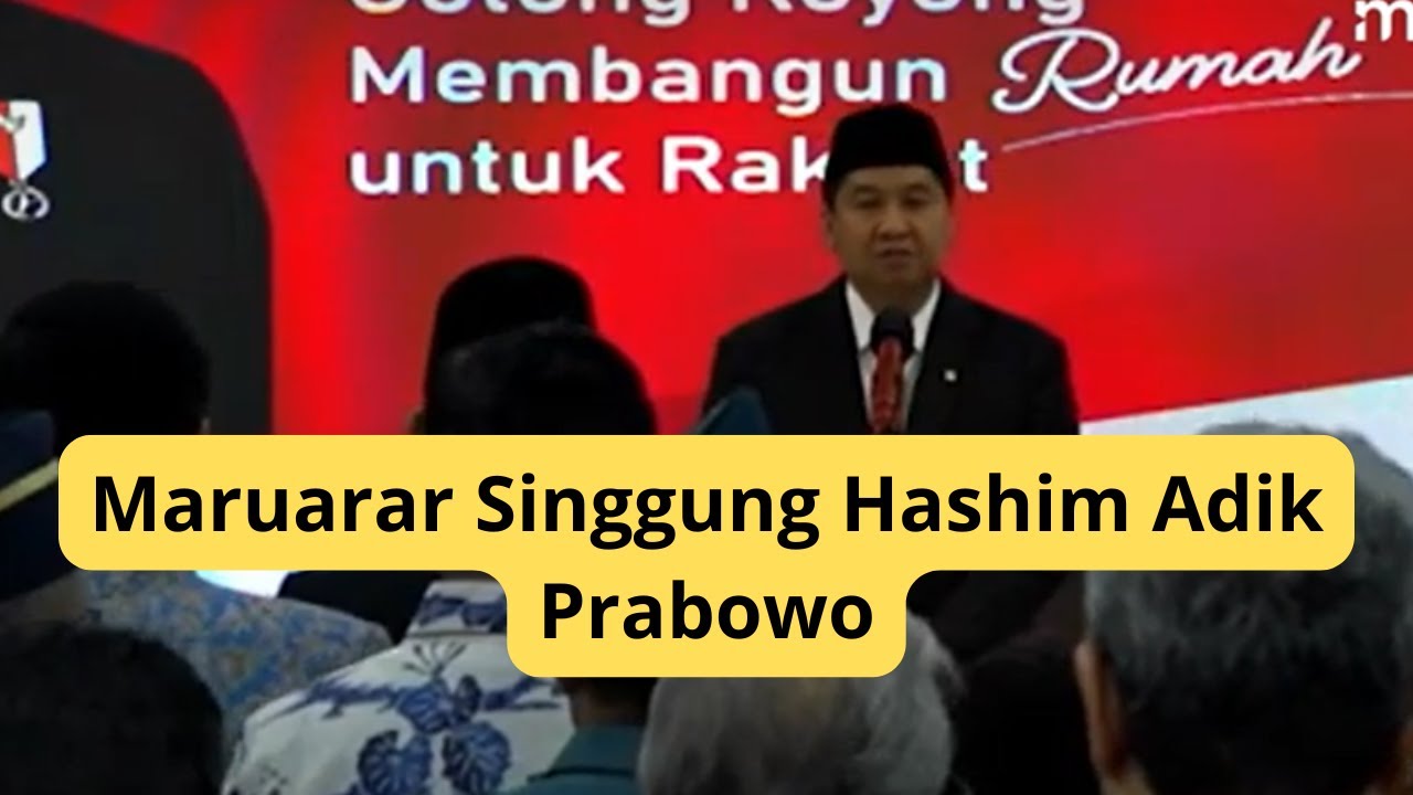 Maruarar Singgung Hashim Adik Prabowo Bawa Investor Qatar: Tidak Bisa ...