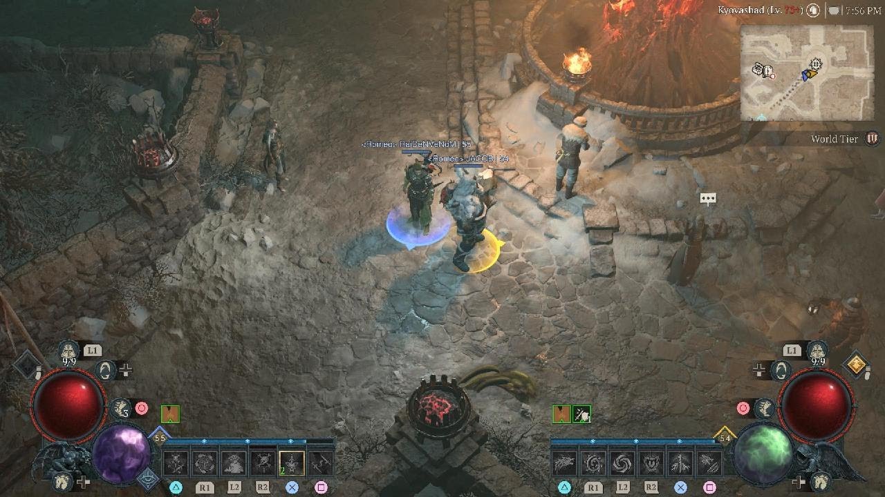 Diablo IV Defeat Capstone Dungeon World Tier 4 LV.54-55 Rouge + Druid ...