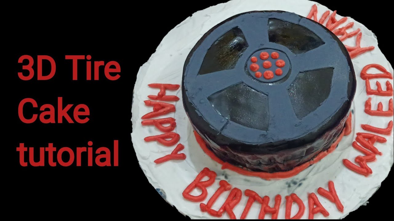How to make a fondant tire cake | Fondant cake decoration for beginners ...