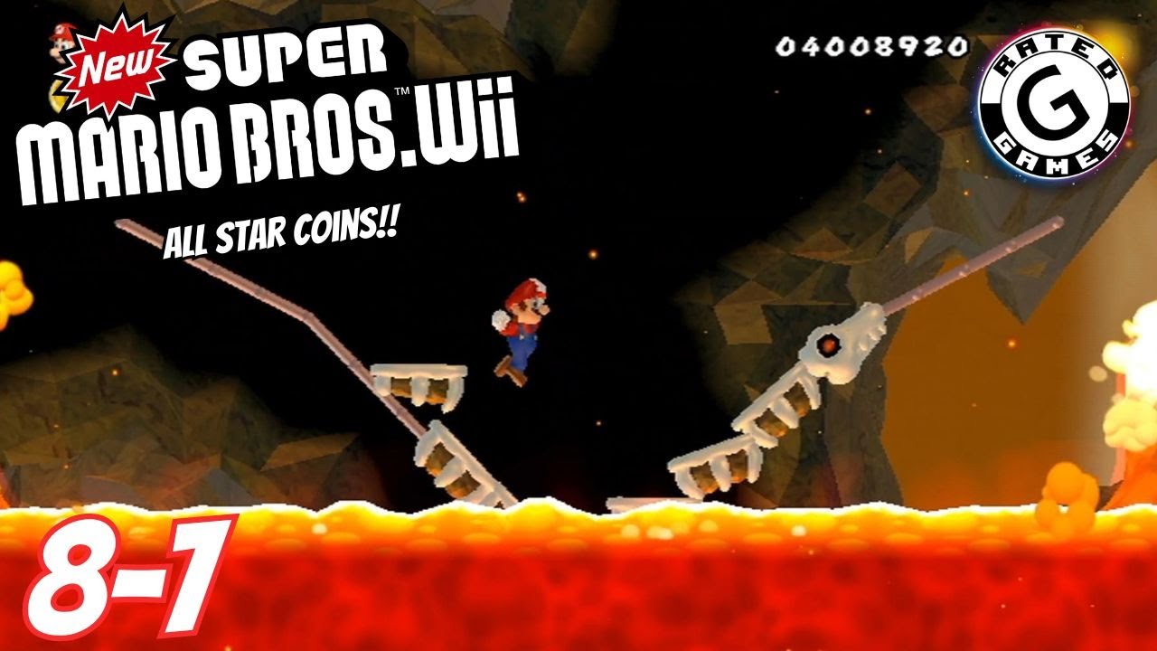 World 8-7 ALL Star Coins 🪙🪙🪙 New Super Mario Bros. Wii (No Commentary ...