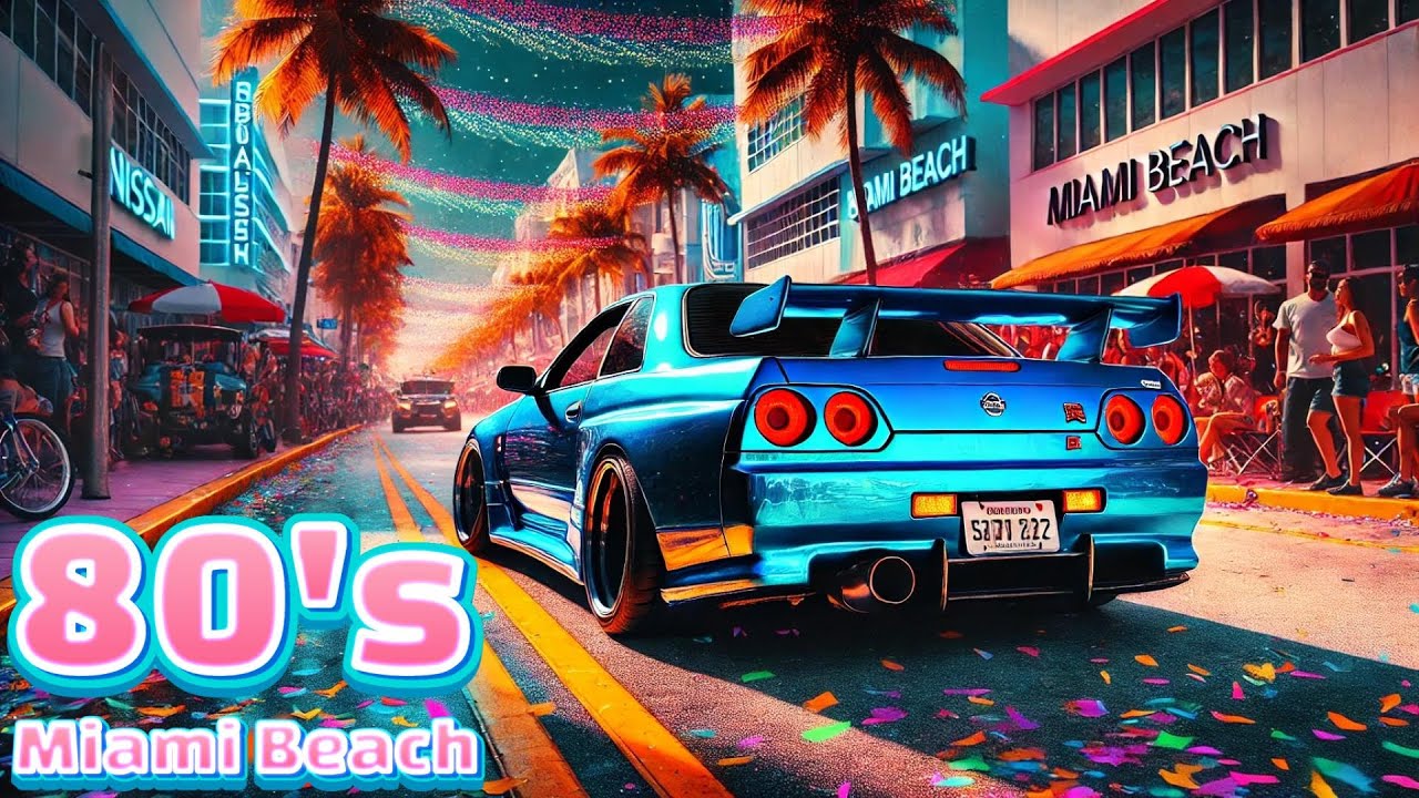 Dreamy 80's Miami Beach Drive | Synthwave Journey - YouTube