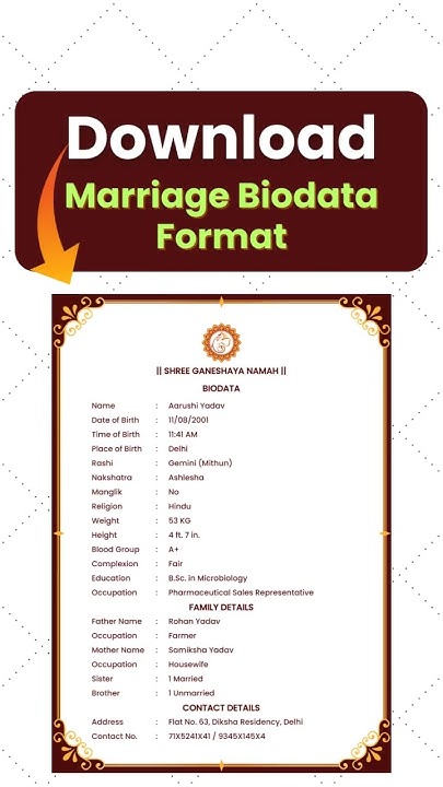 How to make marriage biodata📲| Biodata for Marriage🥰| Biodata Kaise ...
