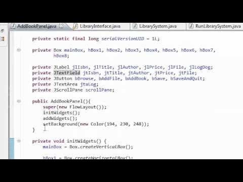 Java: Extended Simple Library System With GUI (Part 10) - YouTube
