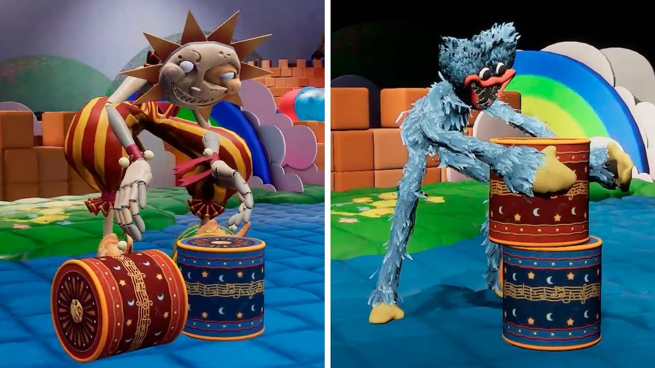 How Sun and Huggy Wuggy CLEAN UP the MESS made by Gregory – FNAF ...