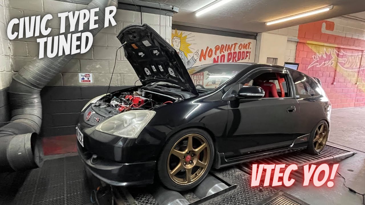 Honda Civic Type R Ep3 Track Car Custom Tuned Live on Rolling Road ...