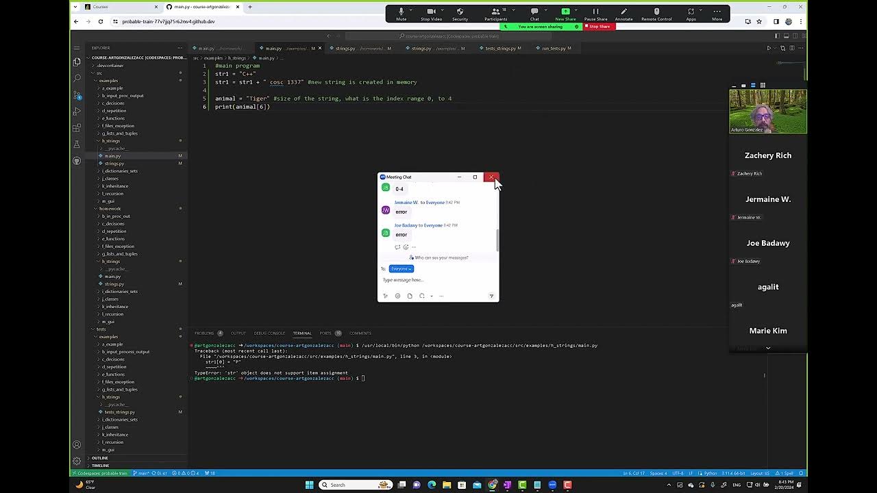 022024 COSC 1336 Python string review - YouTube