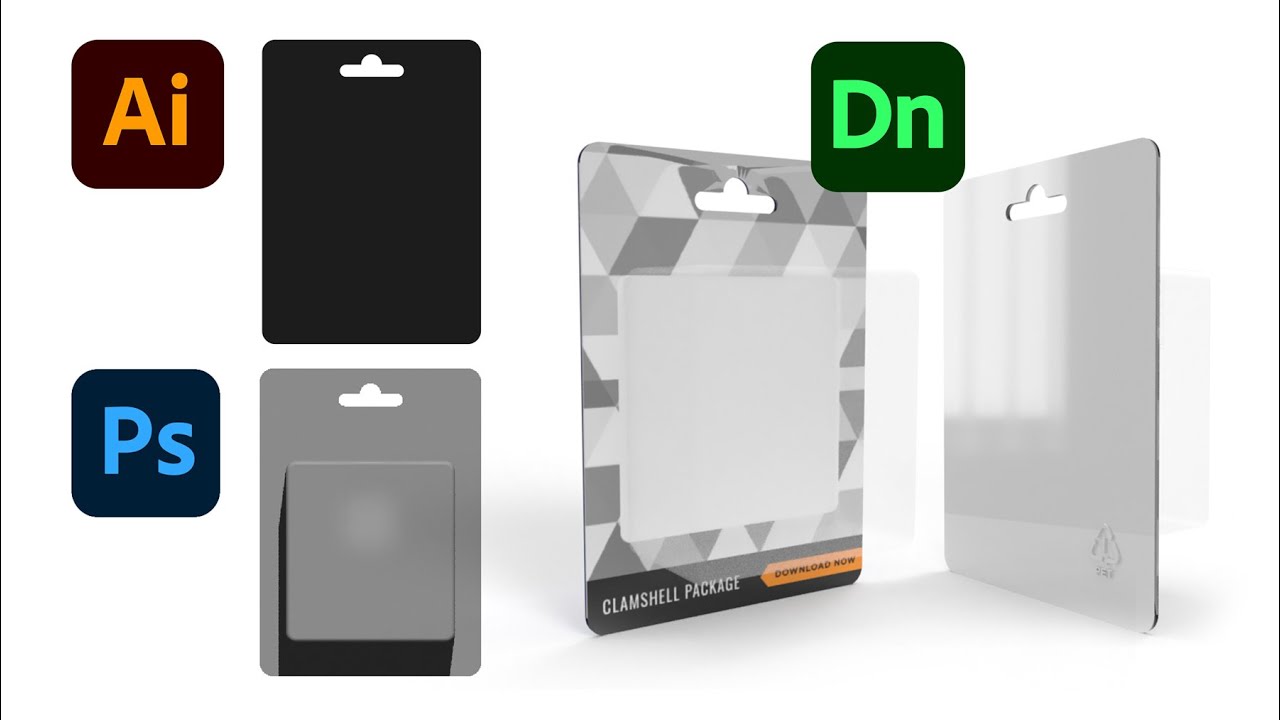 Create 3D Clamshell (.OBJ) using Illustrator & Photoshop for Adobe ...