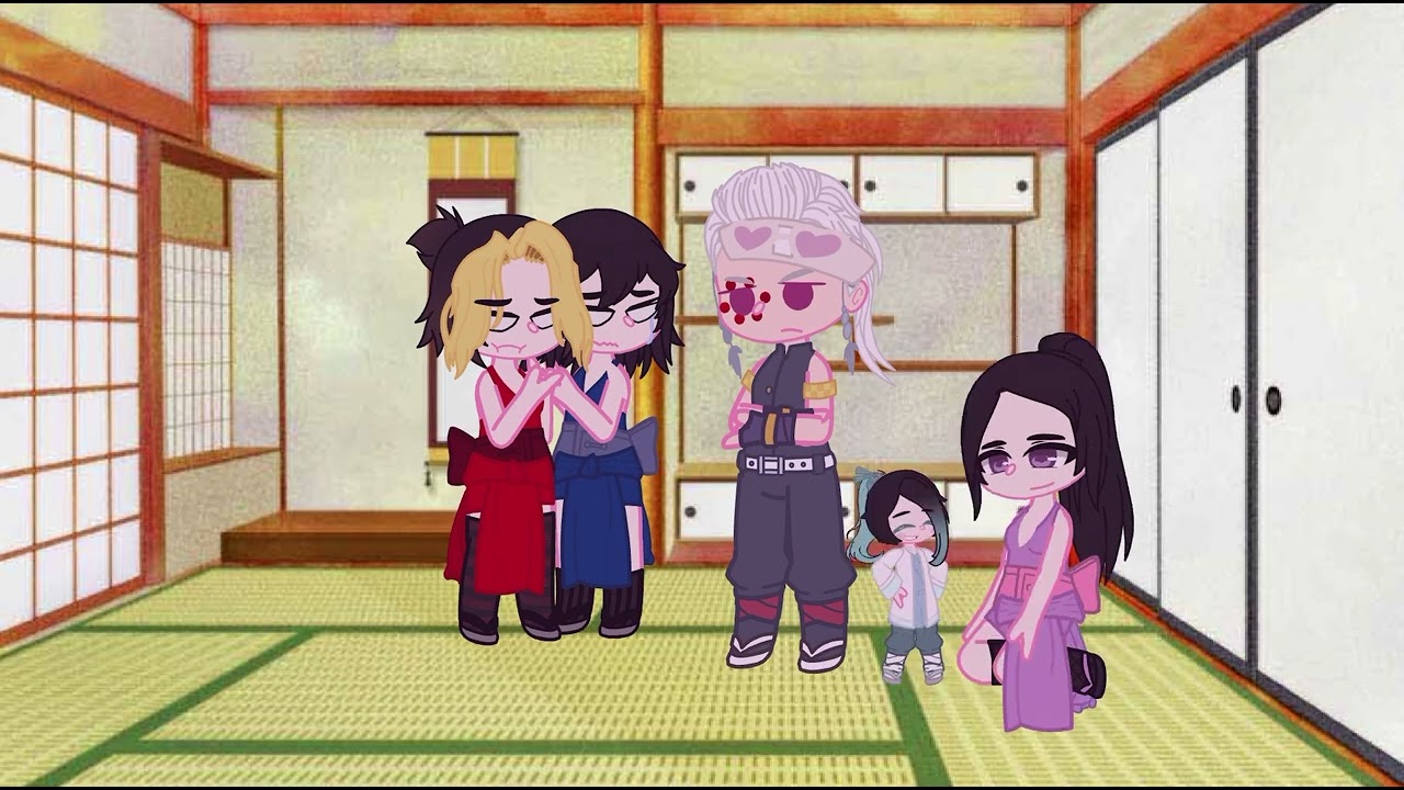 Hashira look after baby muichiro - Uzui (And his wives) - YouTube