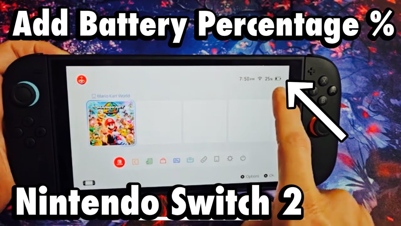 Nintendo Switch 2: How to Add Battery Percentage % - YouTube