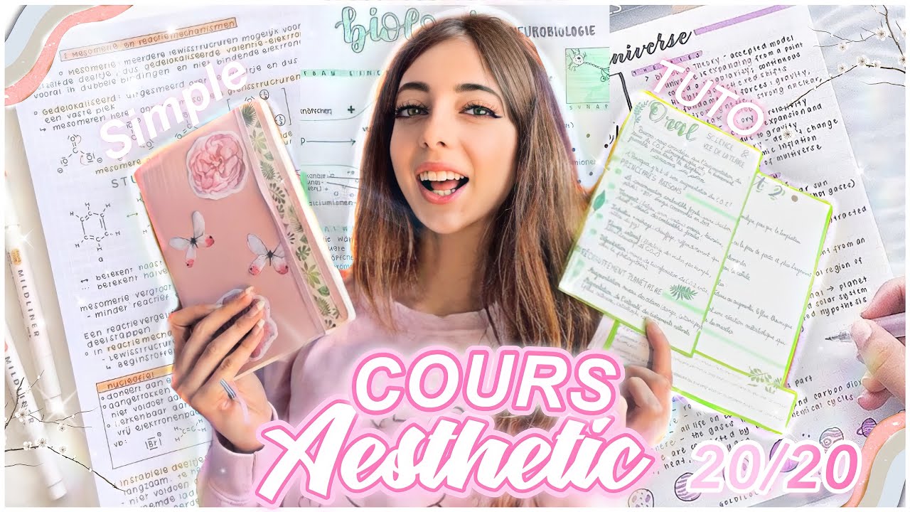 COMMENT AVOIR DES COURS AESTHETIC ? TUTO SIMPLE ! ♡ - YouTube