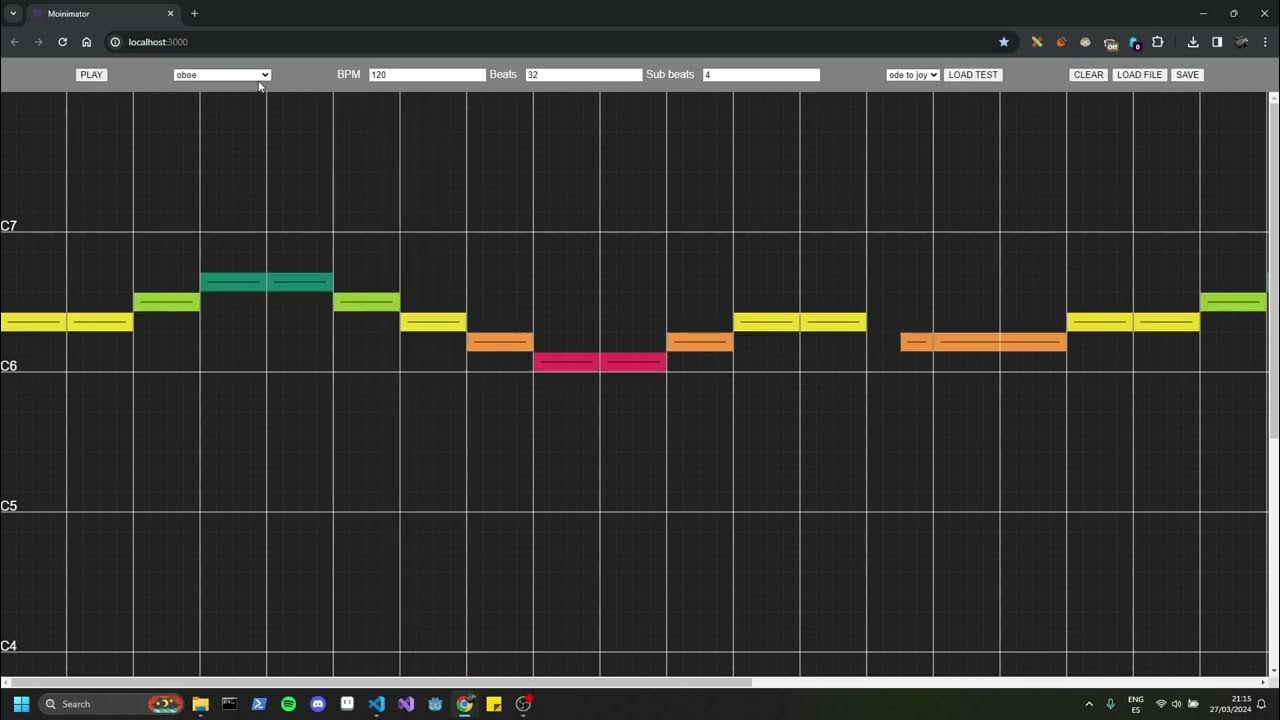 Chrome Music Lab's Song Maker like project - YouTube