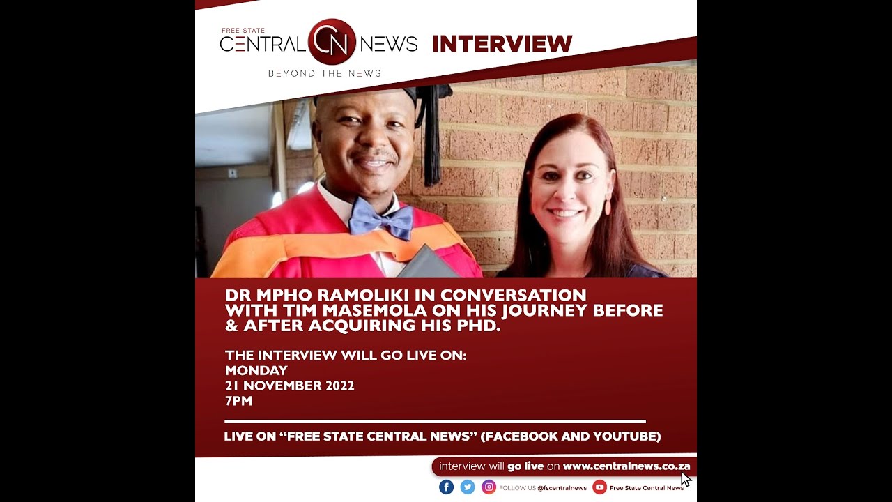 Dr Mpho Ramoliki Molokoane speaking to Central News about his life ...