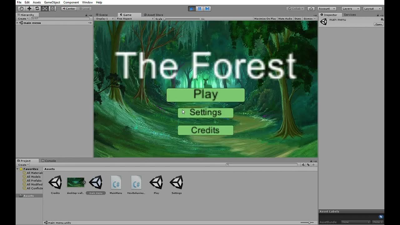 Actividad 11/ Unity/ Create a main menu - YouTube