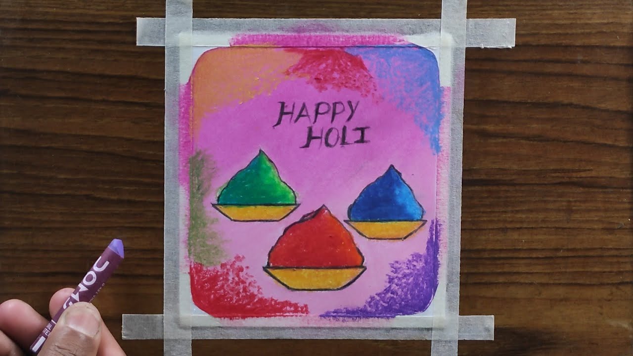 How to drawing || Holi drawing || Holi drawing easy || Happy holi ...