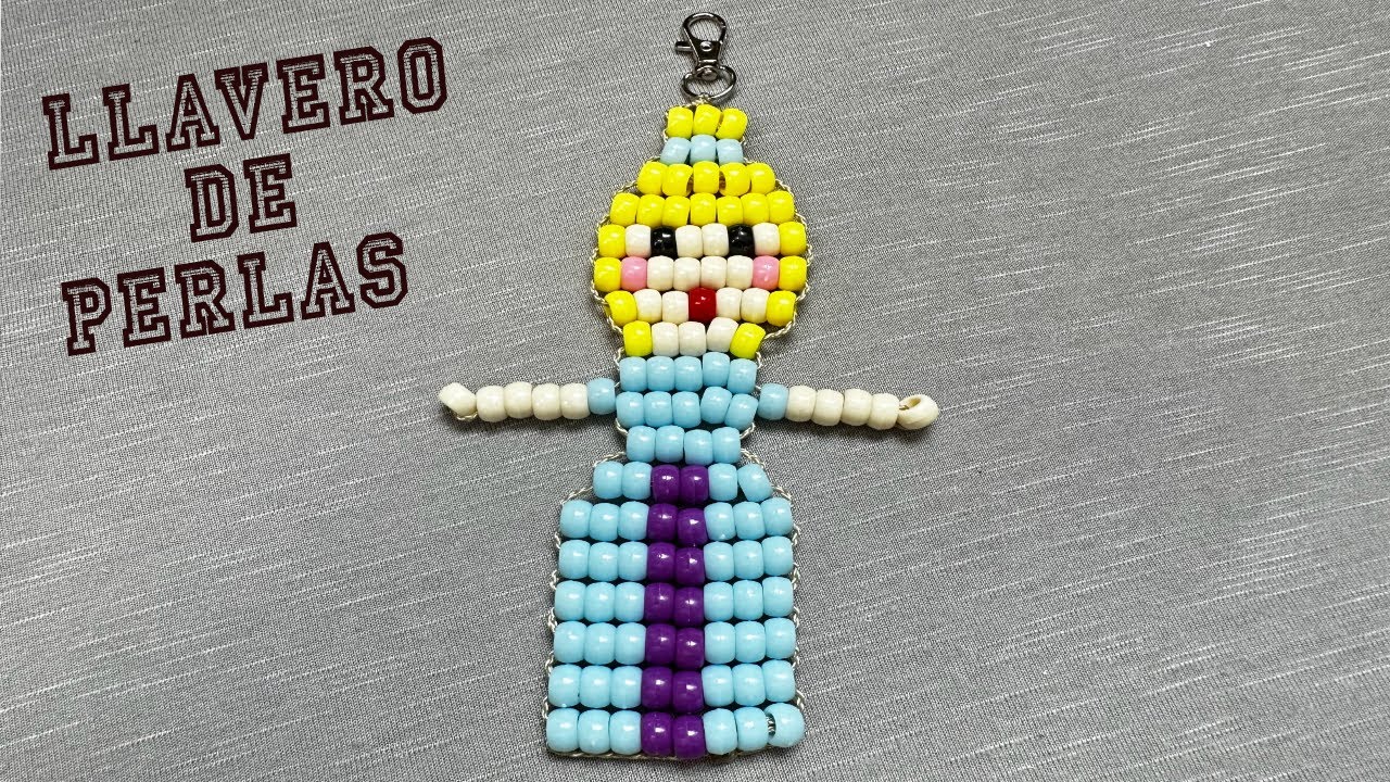LLAVERO de perlas fácil - YouTube