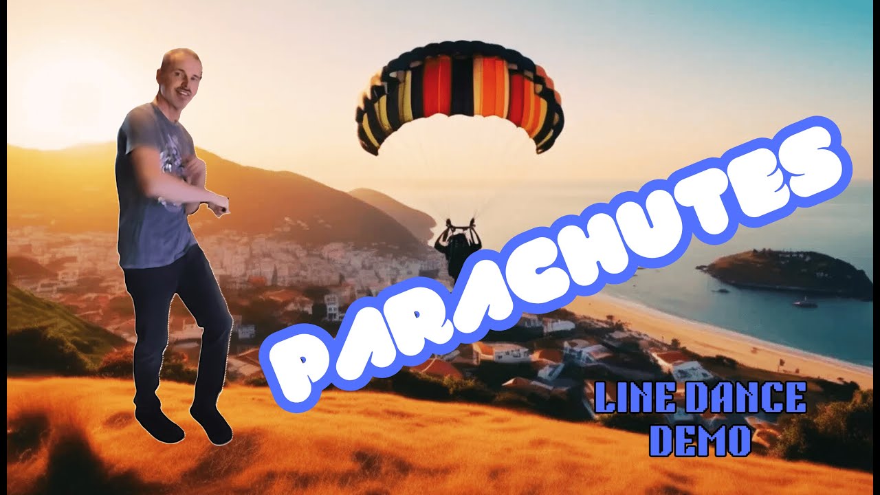 Parachutes - line dance demo - YouTube
