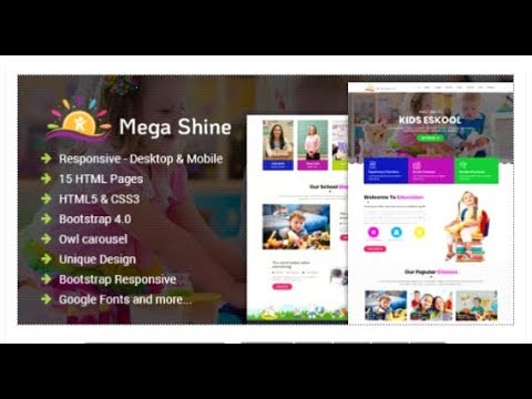 MegaShine- Education Primary School HTML Template | Themeforest ...