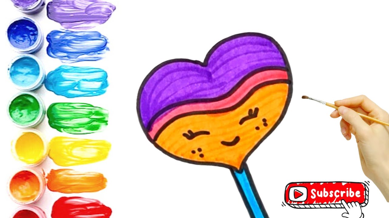 Draw cute colorful candy easy step by step How to draw easy Coloring ...