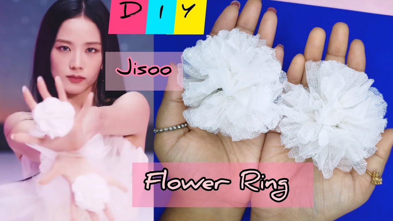 Easy Jisoo's Flower Ring at home / How To Make Jisoo Flower Ring /Diy ...