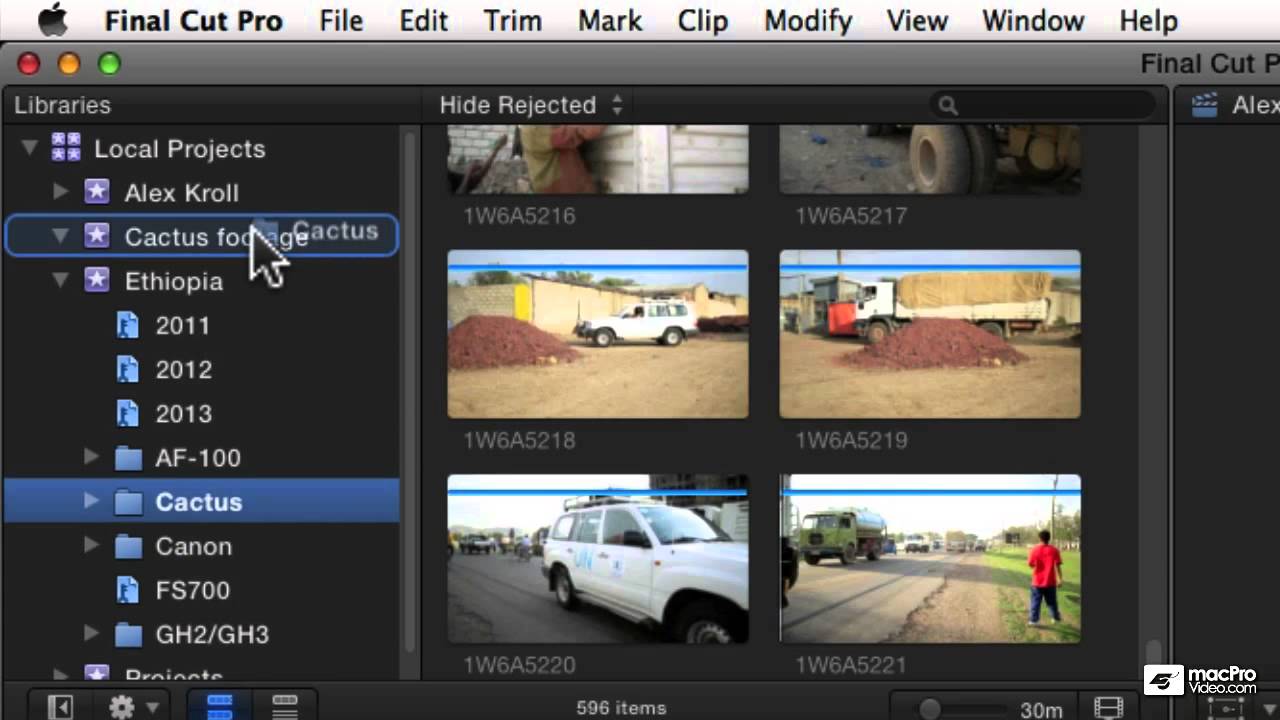 Final Cut Pro X 101: Core Training: Clips: Import and Organize - 10 ...