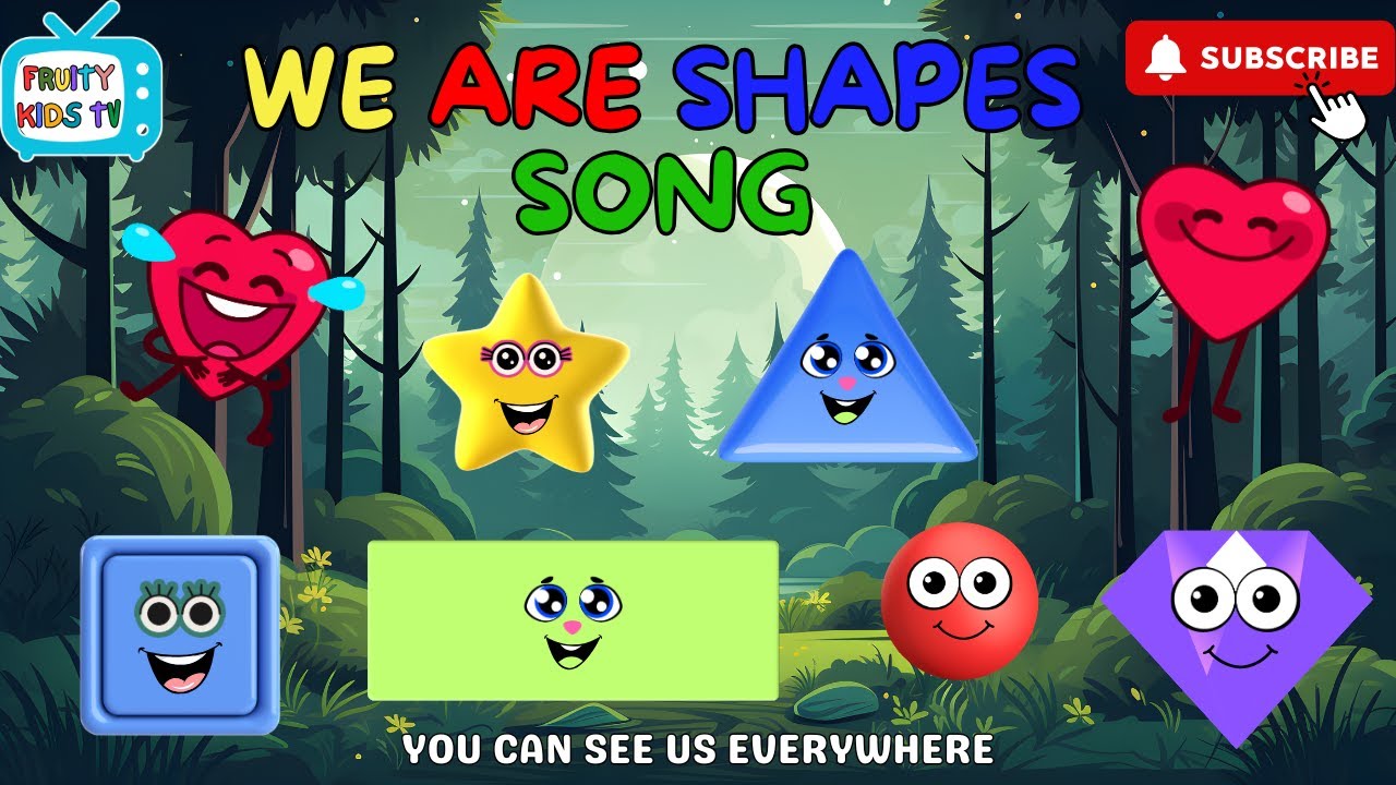 Fun Shapes Song for Kids | Learn Circle, Heart, Star & More | Fruity ...