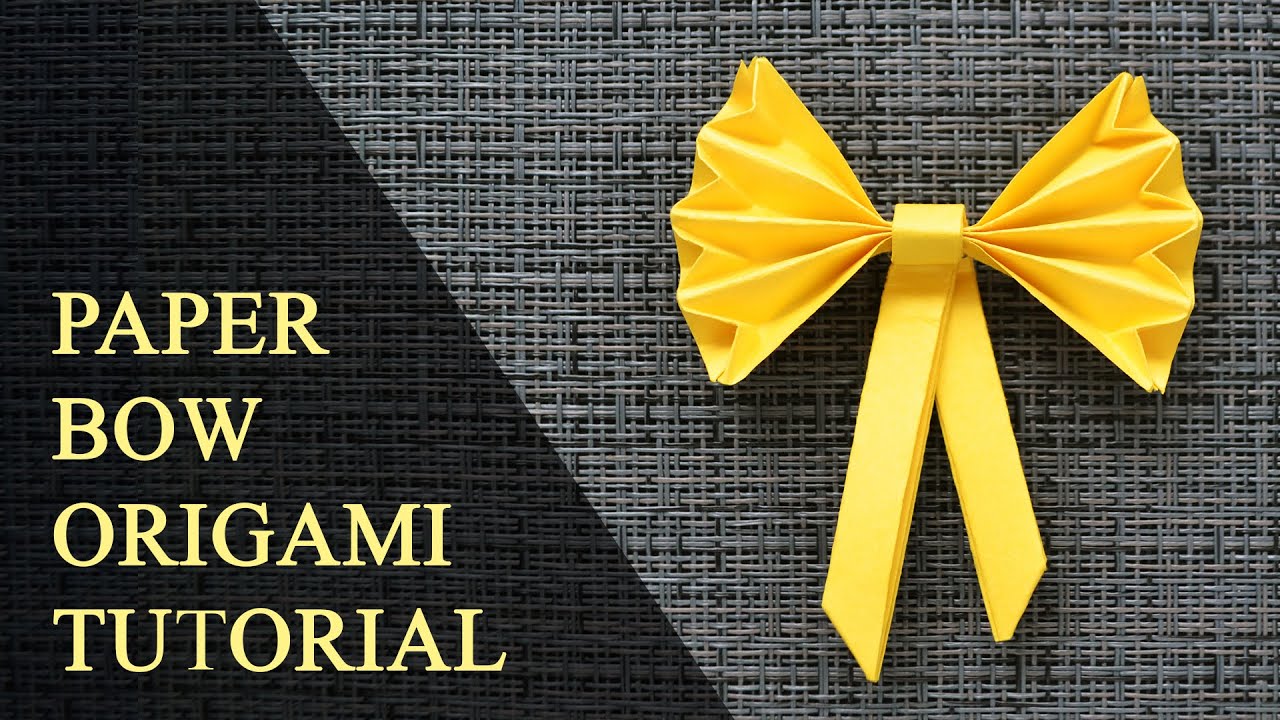 Paper BOW WITH RIBBON | Origami Decoration | Tutorial DIY by ColorMania ...