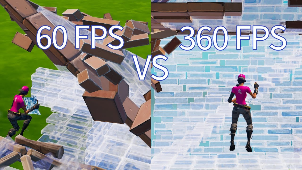 60 FPS VS 360 FPS ON FORTNITE!!!!! - YouTube