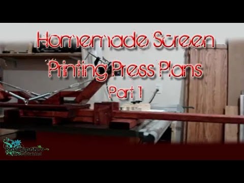 Homemade Screen Printing Press Plans (Part 1) - YouTube
