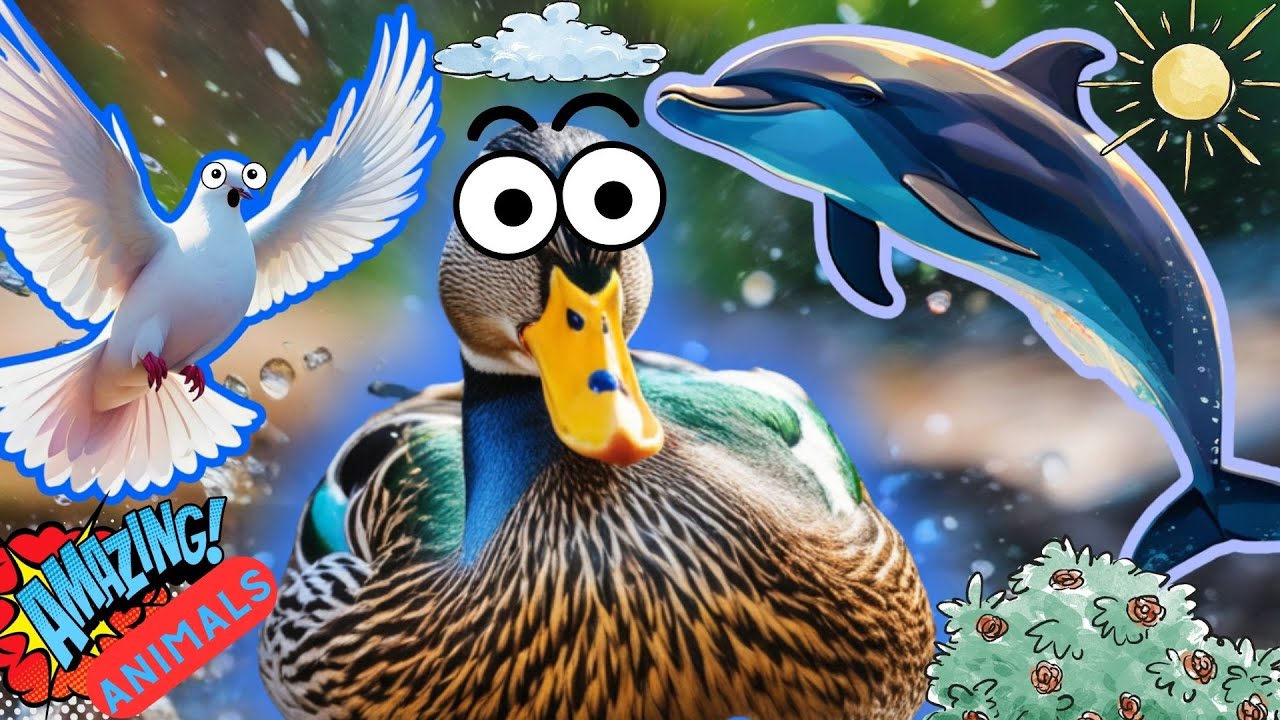 Learn Animals Dolphin, Duck and Dove | Letter D | Kids Learning ...