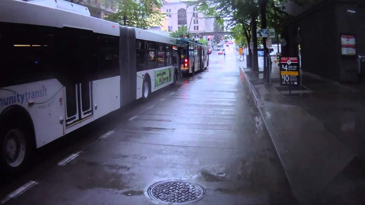 near miss with Seattle Yellow Cab 768 - YouTube