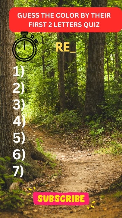 Guess the colour by their first 2 letters in 60 seconds? # ...