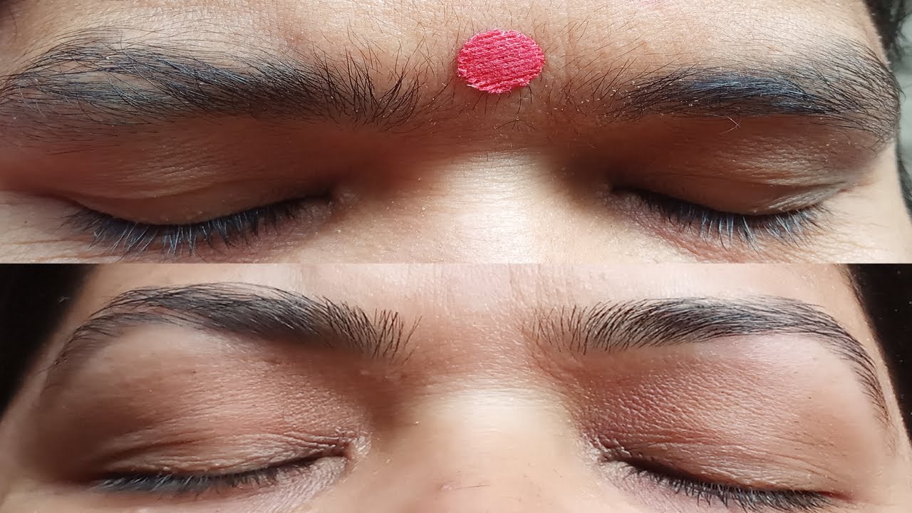Painless Eyebrow Threading at home | step by step threading - YouTube