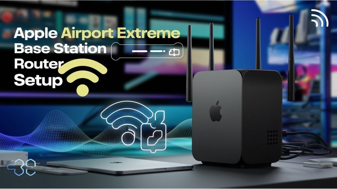 Apple AirPort Extreme Base Station Router Setup - YouTube