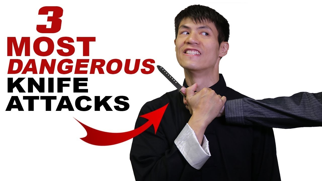 3 MOST DANGEROUS Knife Attacks - How to defend against a knife attack ...