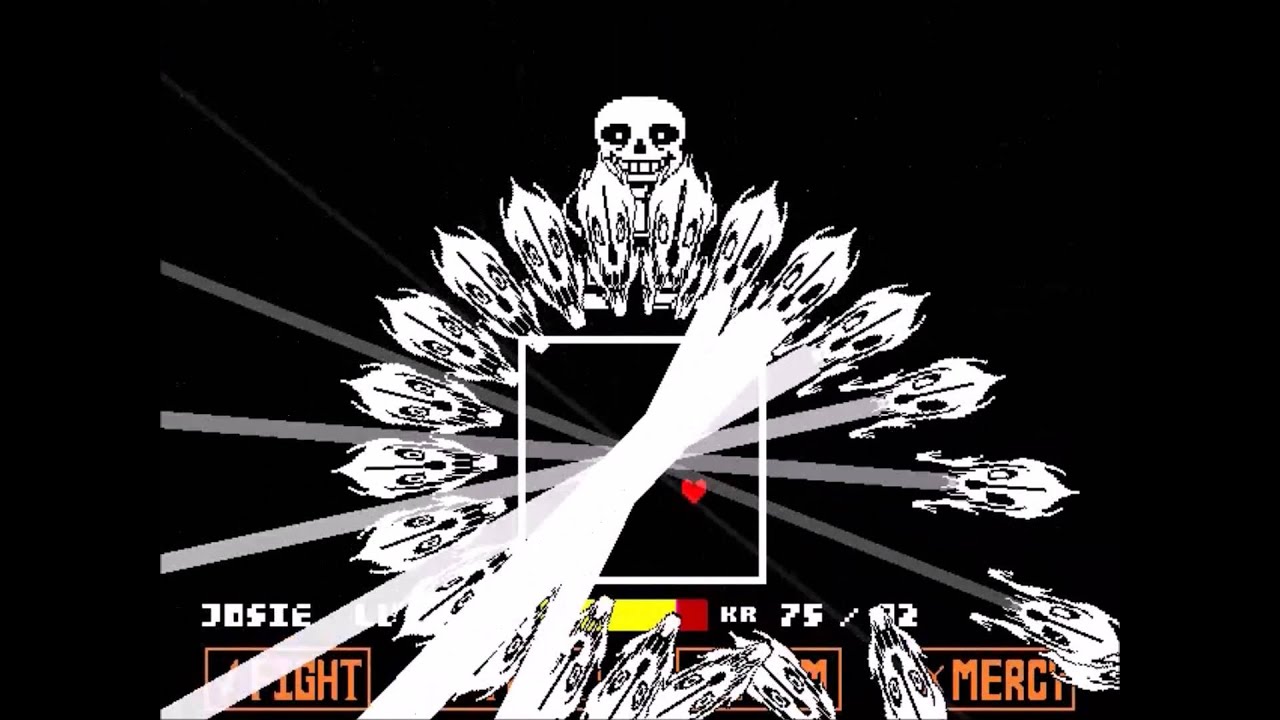 Undertale No Mercy: Sans Fight (Second Try) - YouTube