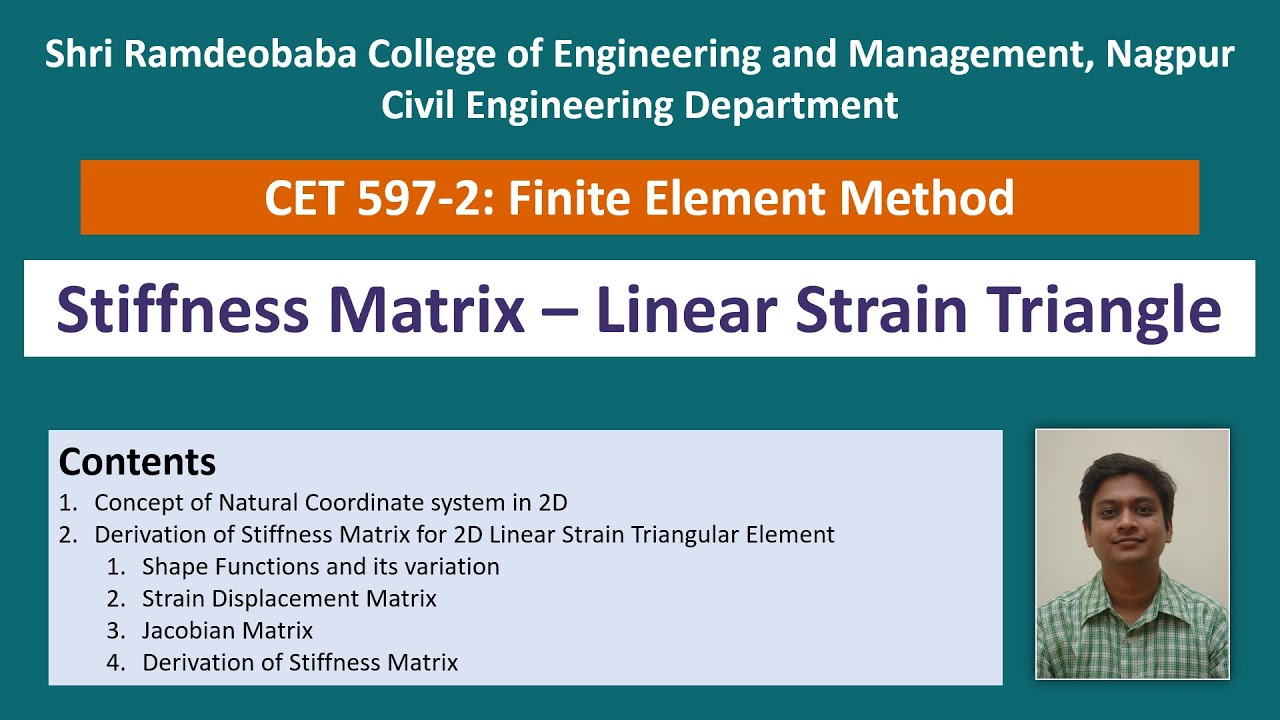 Lecture 19 Linear Strain triangular element - YouTube