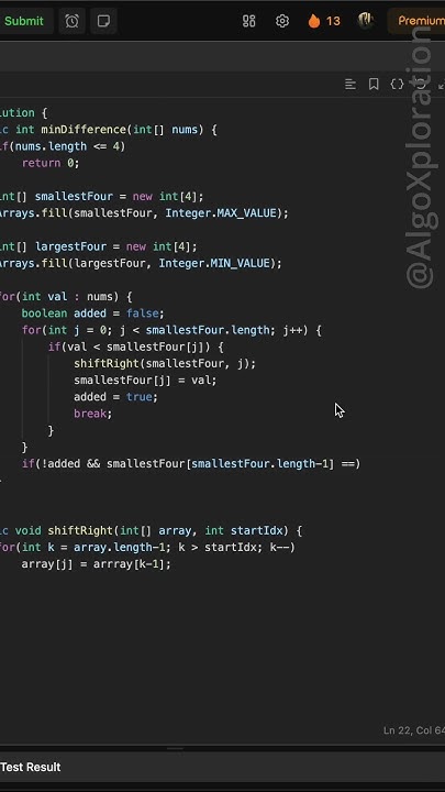 Leetcode Daily Minimum Diff Between Largest And Smallest Value In Three Moves Soln July 3