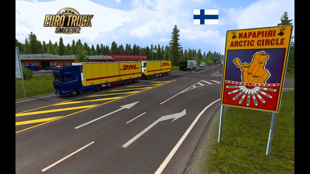 ETS2 HCT trailer trip in the Arctic Circle in Finland. - YouTube