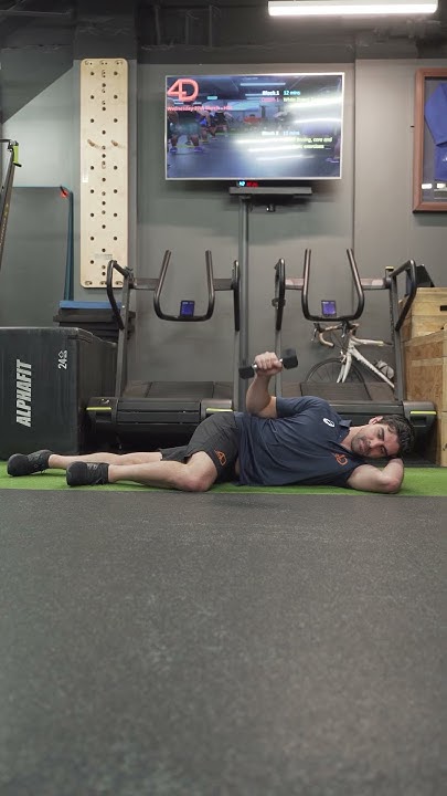Side Lying Dumbbell External Rotation - YouTube