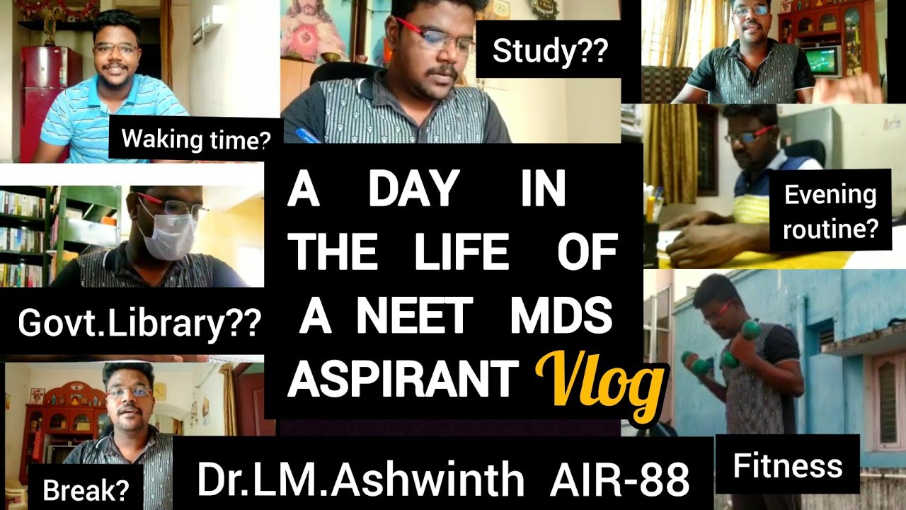 a day in my life study vlog | From MDS Aspirant to AIR-88 in NEET MDS ...