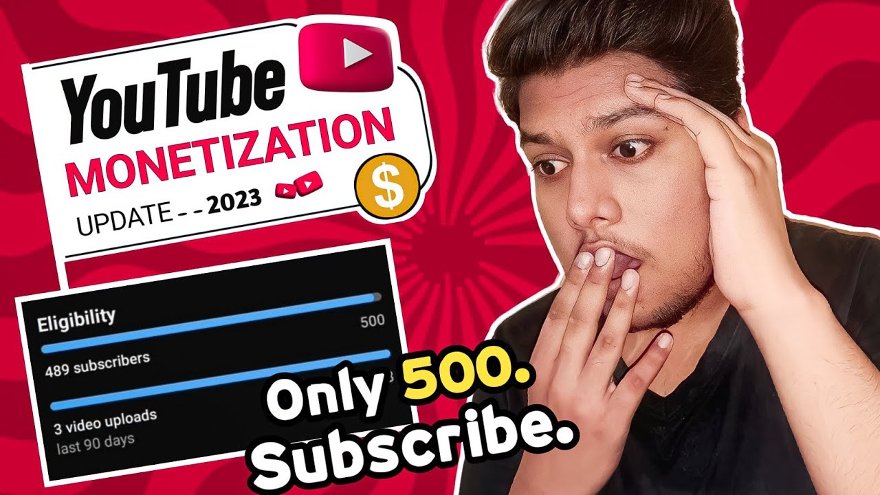 YouTube Monetization Update 2023 | 500 Subscribe Monetize 😁 | Monetization Update | Tech Vikesh ...