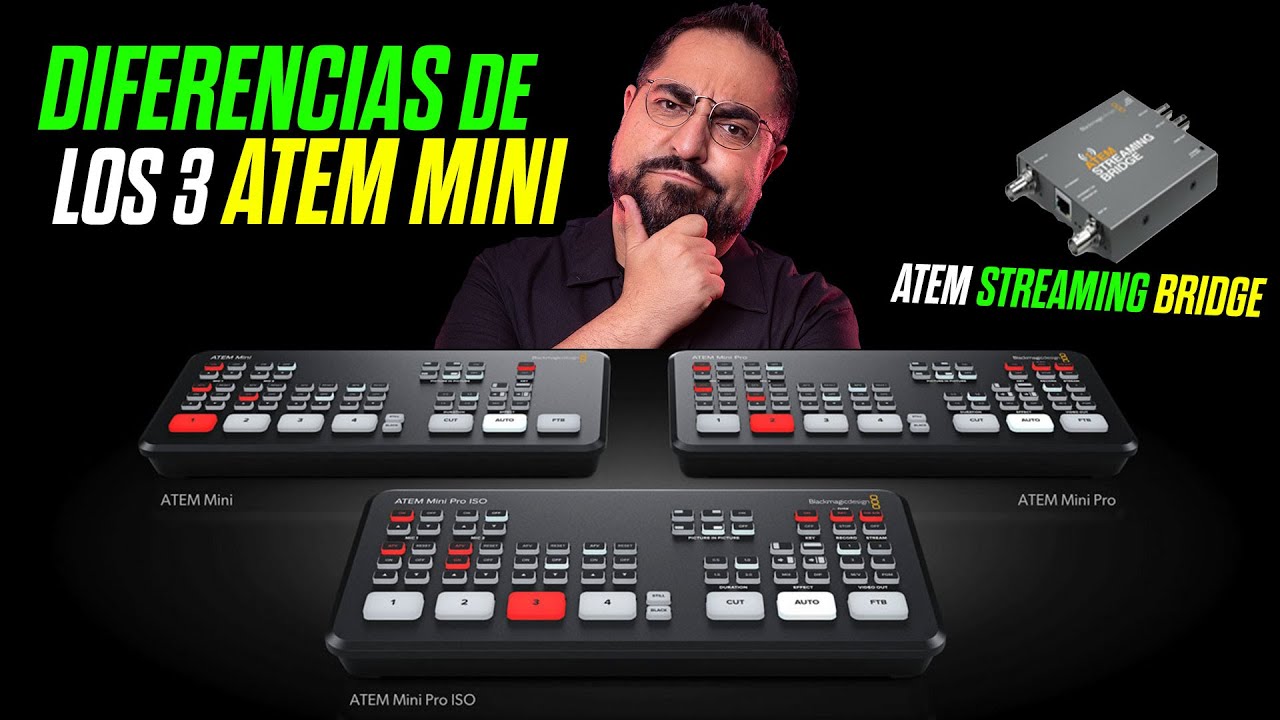Diferencias de los 3 ATEM MINI, PRO e ISO y el nuevo Atem Streaming ...