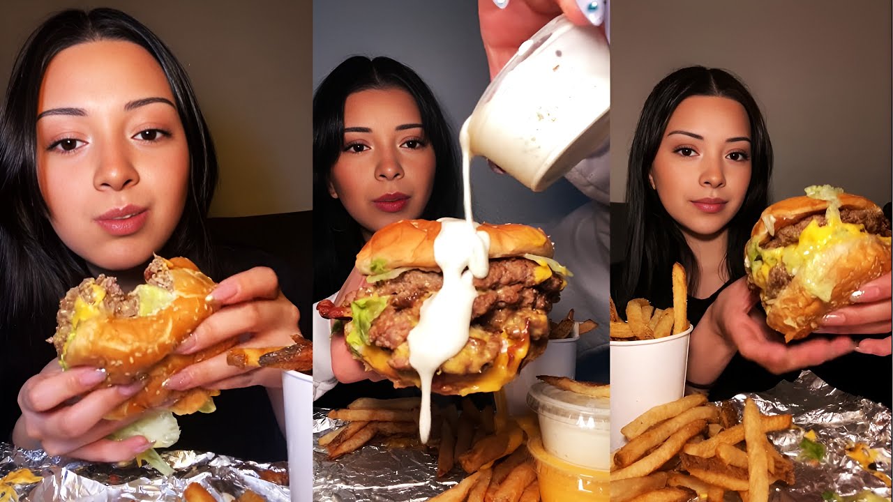 Five Guys triple patty bacon cheeseburger 😍 ️-KittyFoodie - YouTube