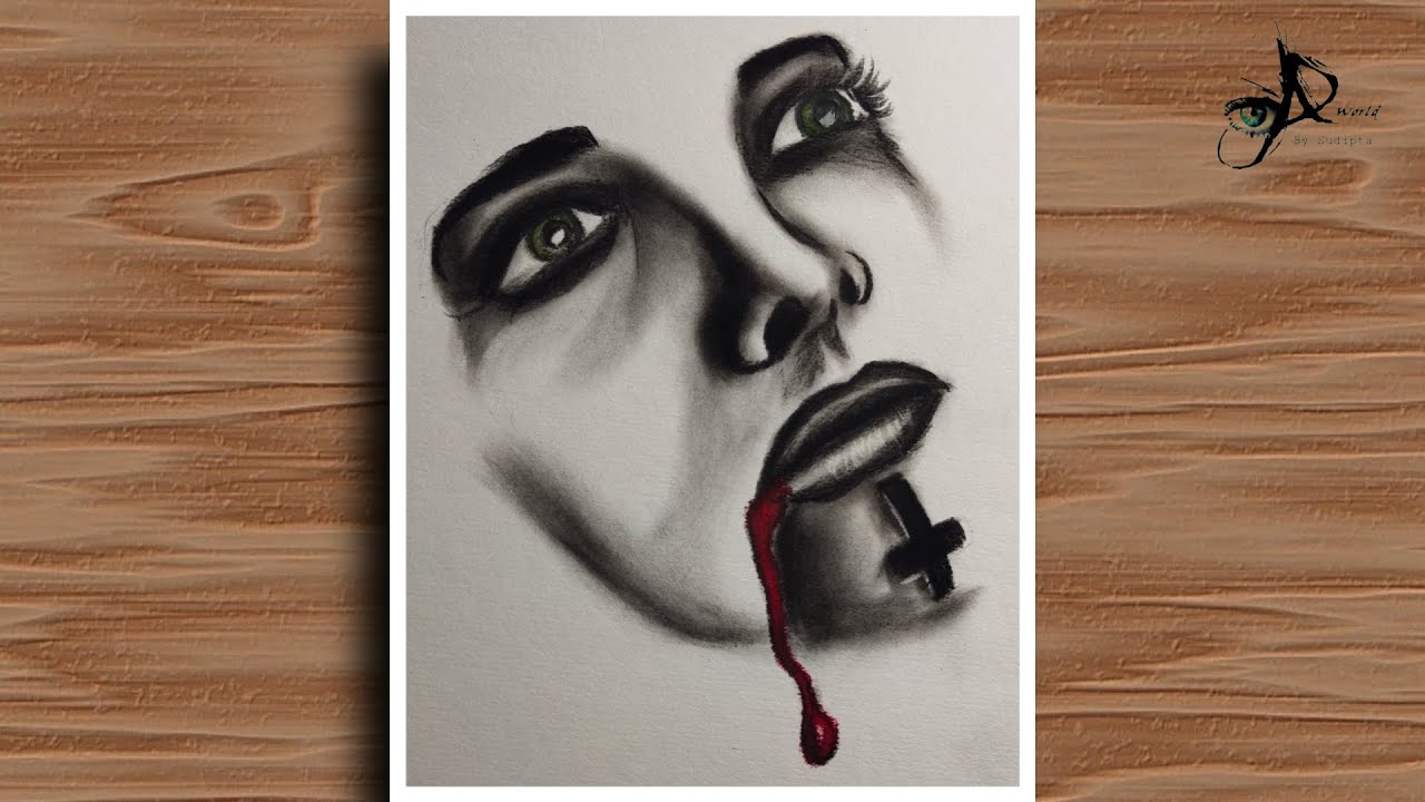 Sad girl drawing step by step - How to draw sketch drawing with pencil ...