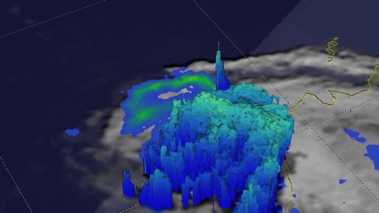 NASA's 3D Slice Through Tropical Storm Xavier - YouTube