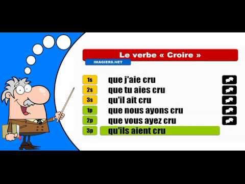 La conjugaison du verbe Croire # Subjonctif Passé - YouTube